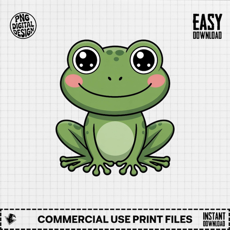 Cartoon Frog Picture - Etsy UK