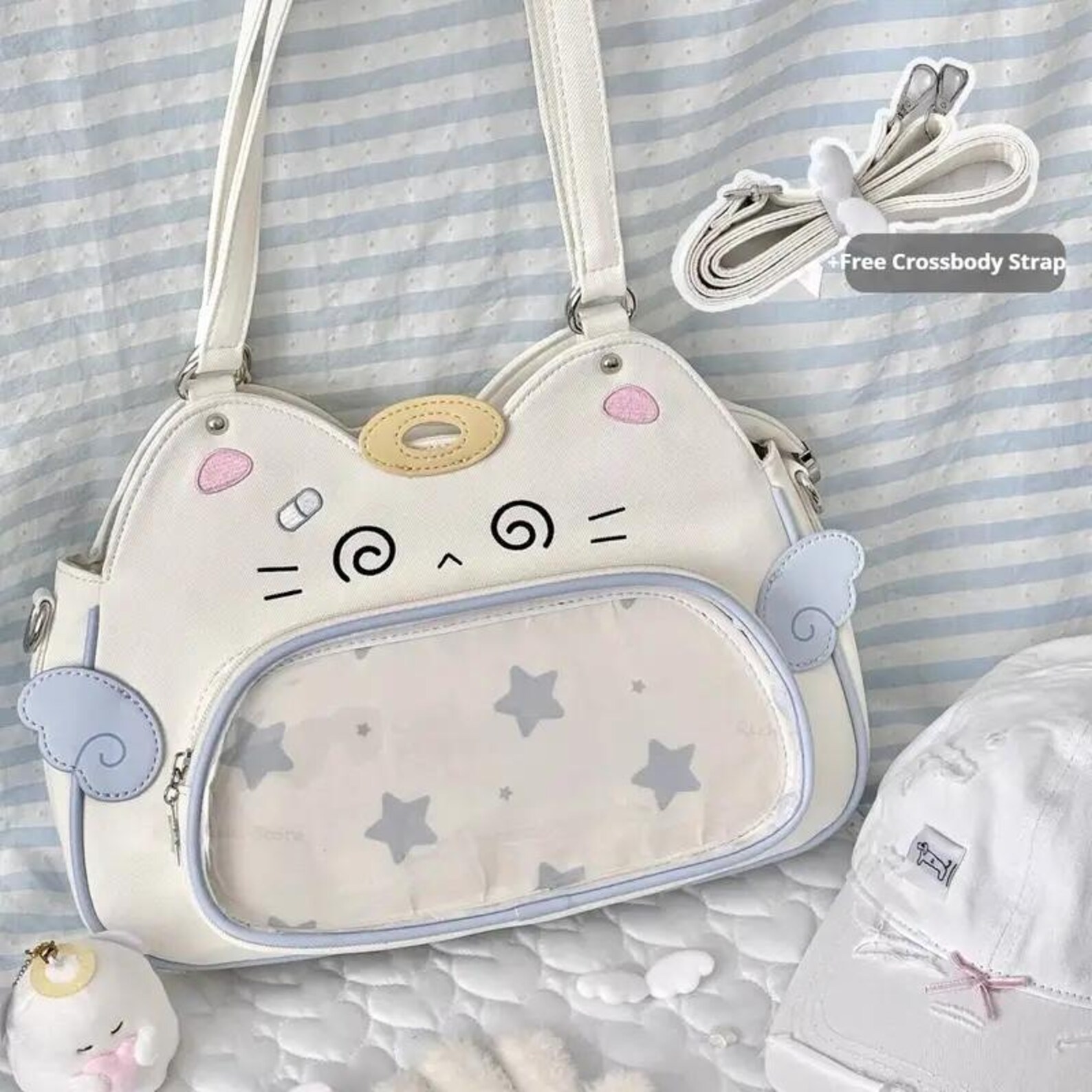 Anime Ita Bag: K-pop Nylon Crossbody With Pinning Board - Etsy