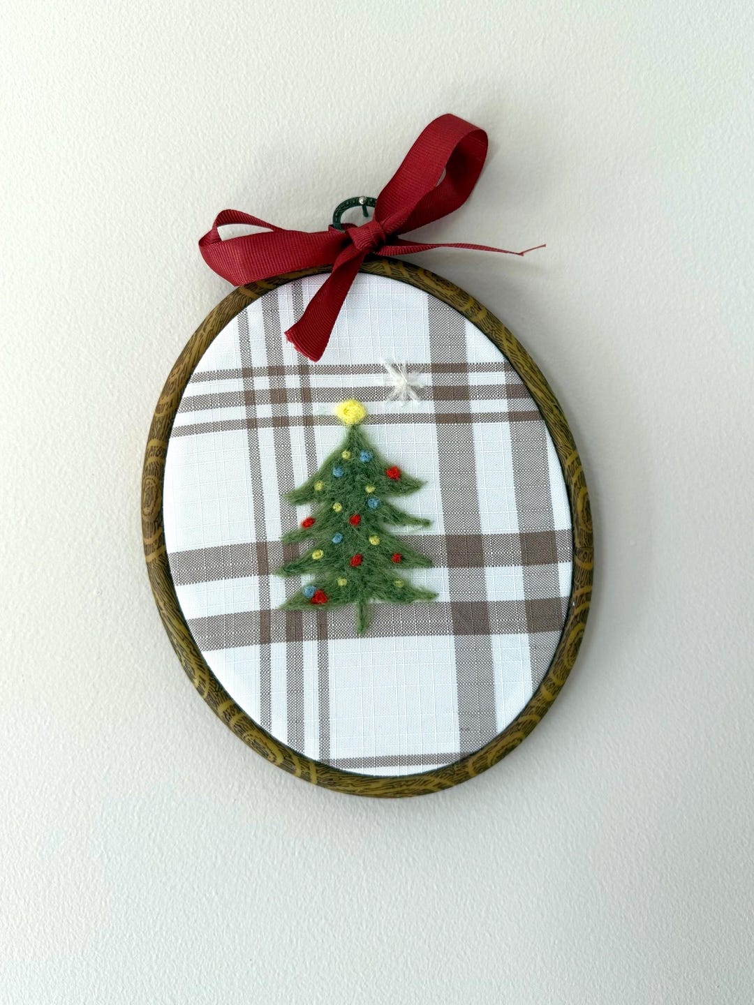 Christmas Tree Needle Felted Handmade Wool Art - Etsy
