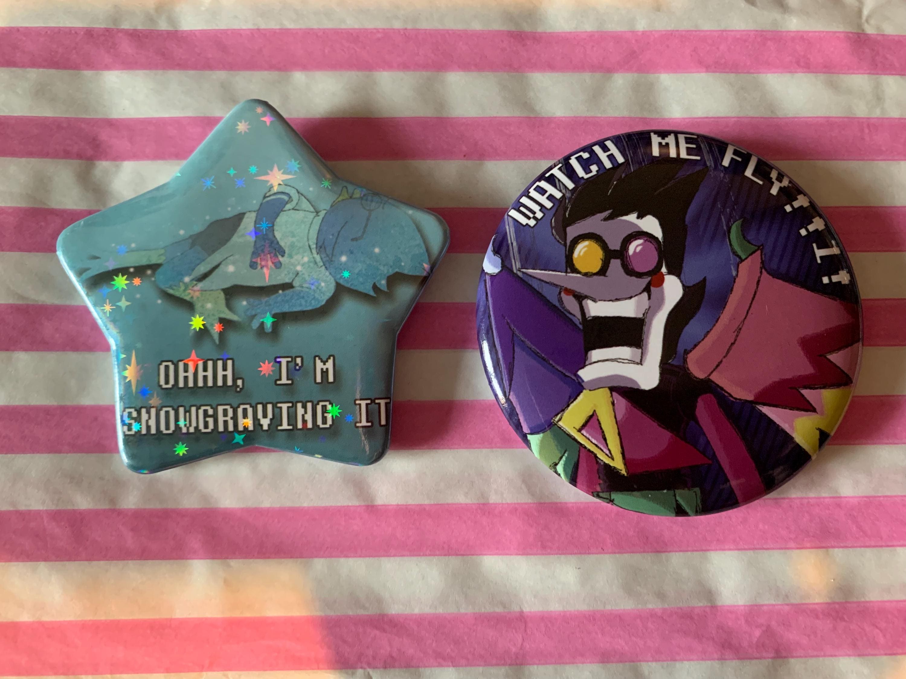 DELTARUNE Funny Character Buttons (berdly & Spamton NEO!) 48-58mm ...