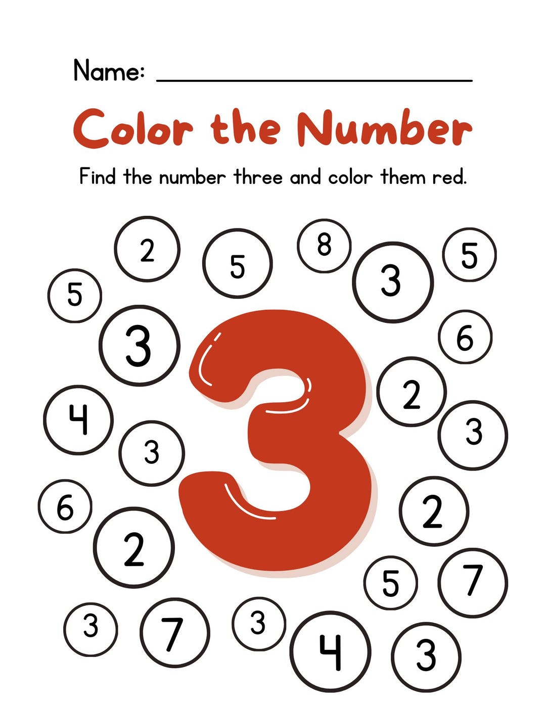 1-10 Color the Number Fun and Learning for Toddler and Preschool ...