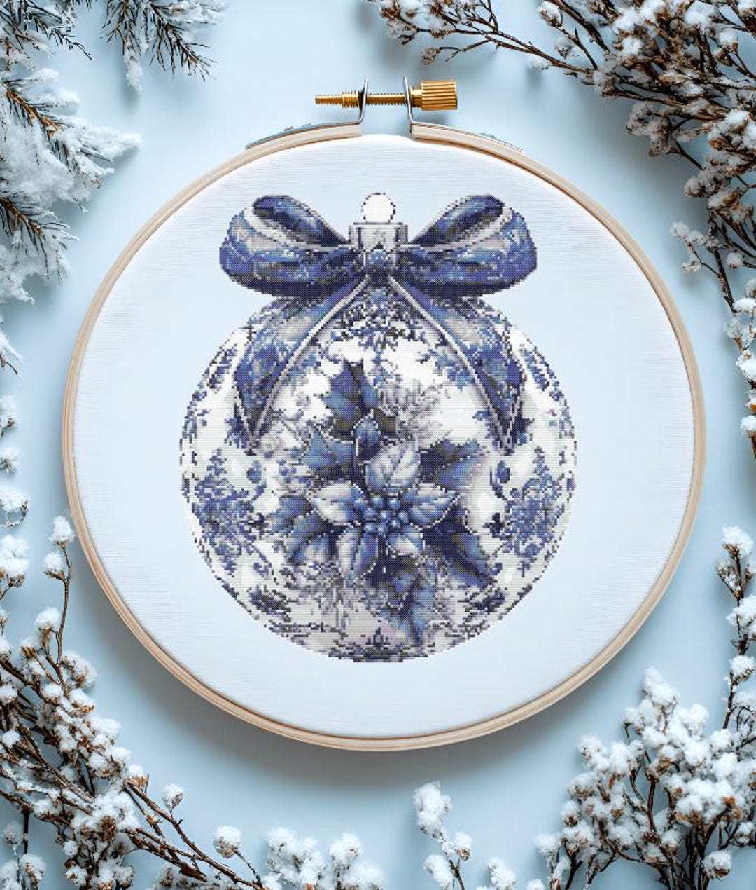 Delft Blue Ornament Digital Cross Stitch Pattern PDF, Instant Download ...