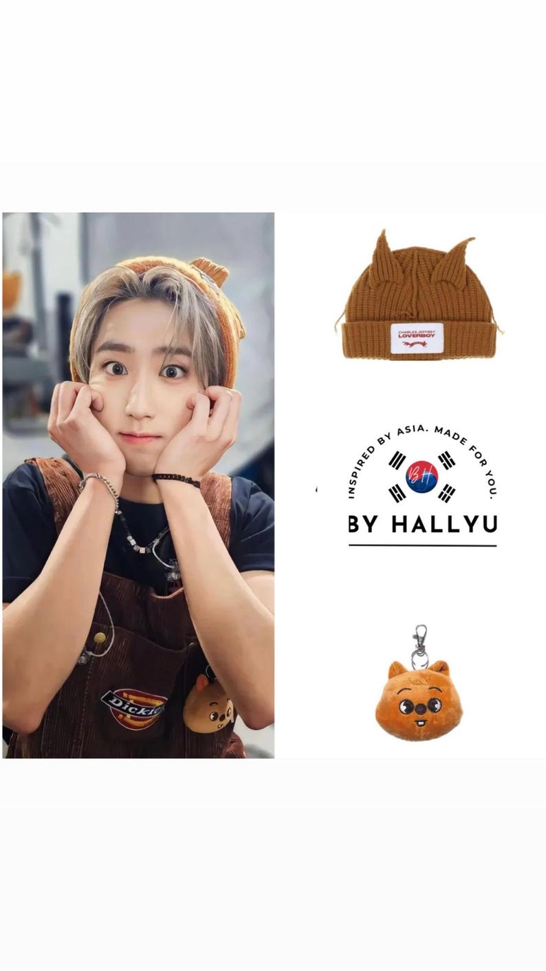 Fan-made Stray Kids Inspired Beanie & Keychain Set – K-pop Gift for ...