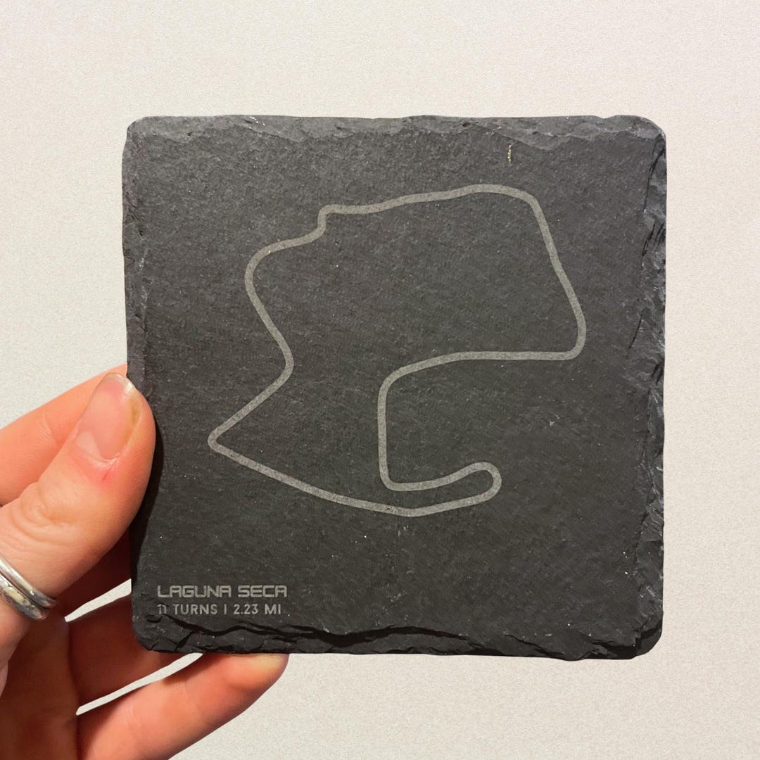 F1 Customizable Race Track Slate Stone Square Coasters | Laser Engraved ...