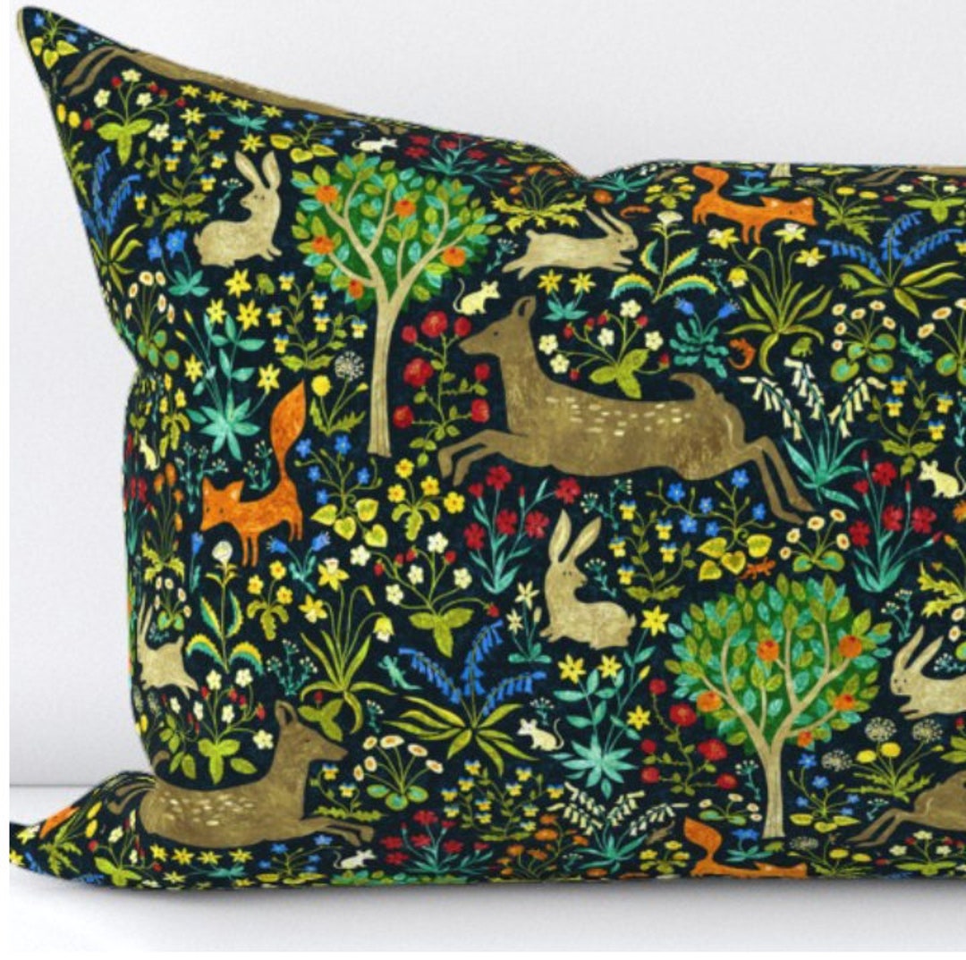 Woodland Fox Throw Pillows Rustic Fall Forest Animals Autumn - Etsy