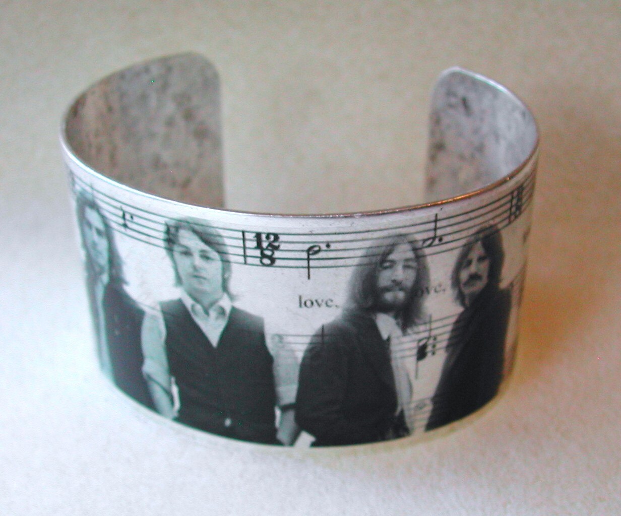 Beatles all You Need is Love Silver Cuff Bracelet - Etsy