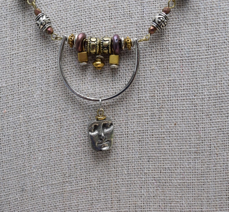 Prometheus Statement Necklace avant Garde Necklace With Face - Etsy Sweden