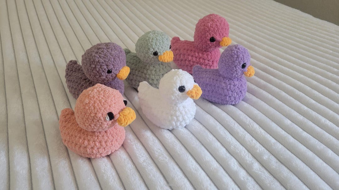 Stuffed Crochet Rubber Ducks - Extra Soft Plush - Baby Shower Gift ...