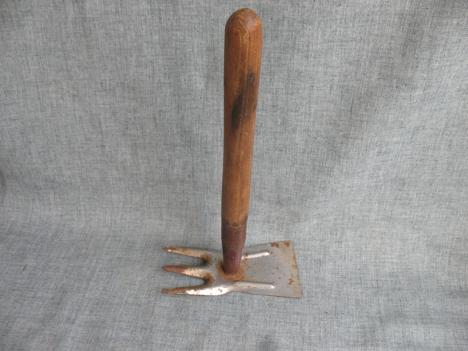 Vintage Garden Rake Hoe Combo Cultivator Hand Tool Wood Handle | Etsy