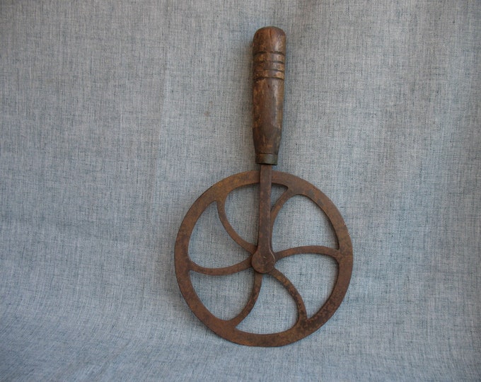 Vintage Measure Wheel Hand Tool Antique Blacksmith Wheelwrights Measure ...