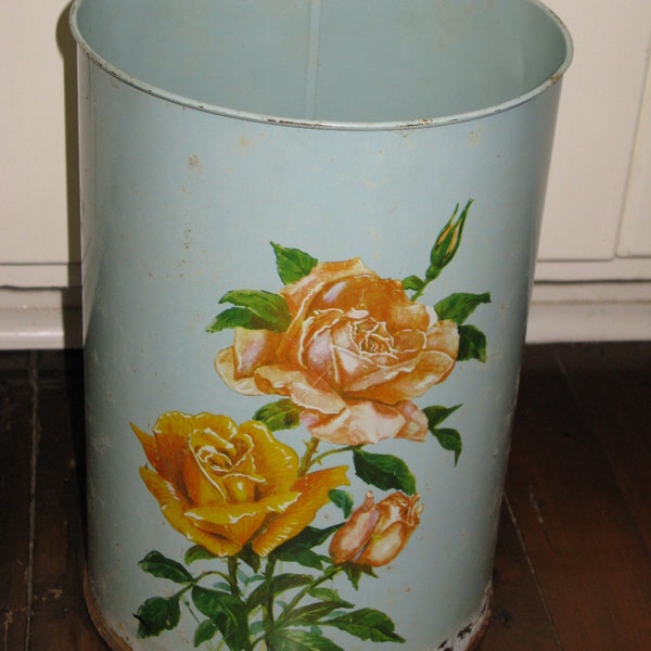 Vintage Trash Can - Etsy