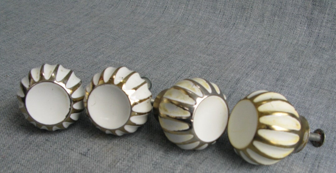 4 French Provincial Drawer Knobs Art Deco Cabinet Doorknobs Atomic Home ...