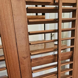 4 Vintage Shutter Panels Interior Wood Louver Shutters Wedding Reception Card Holder Window ...