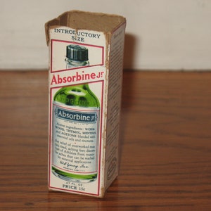 Vintage Absorbine Jr. Bottle Full Contents, Box & Instructions 1954 - Etsy