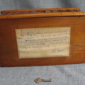 Vintage Wood Puzzle Box Book Design Secret Compartment Hidden Lock With ...