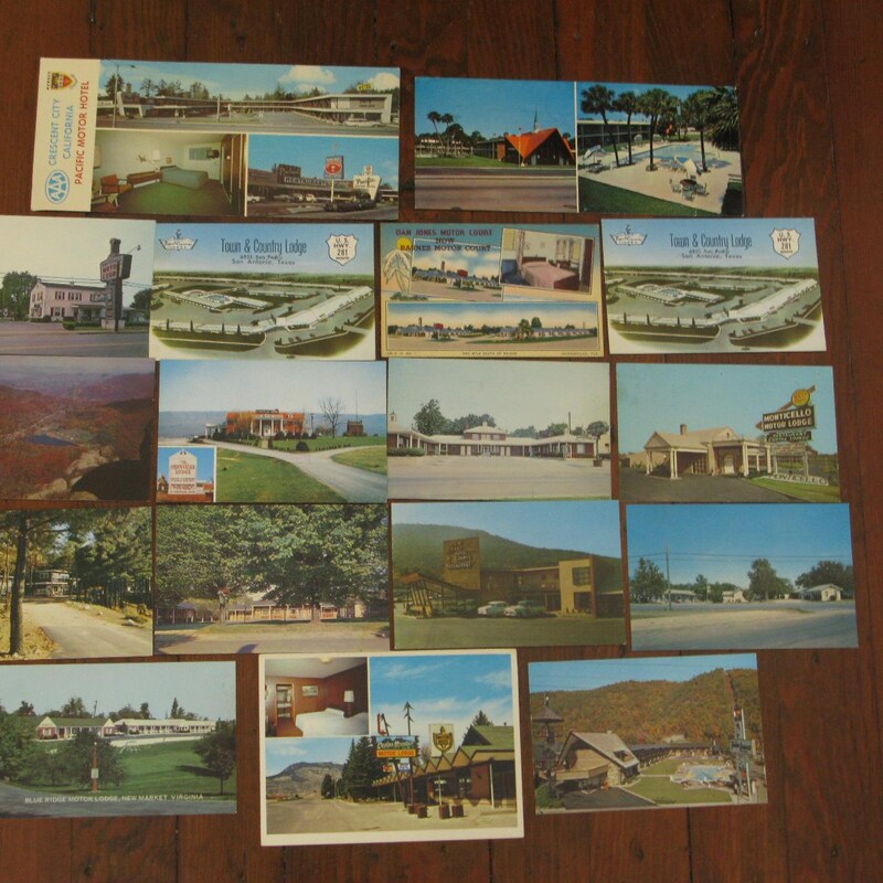 Motel Postcards - Etsy