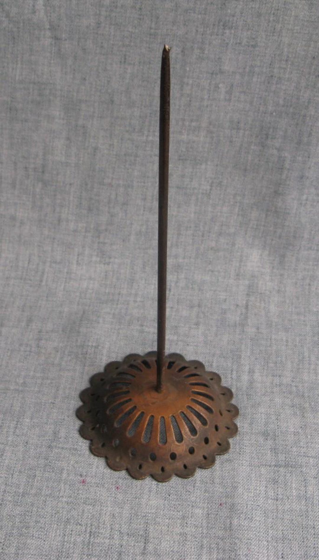 Vintage Metal Spike Punch Receipt Counter Note Holder 8 1/2 Industrial ...