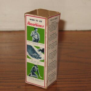 Vintage Absorbine Jr. Bottle Full Contents, Box & Instructions 1954 - Etsy