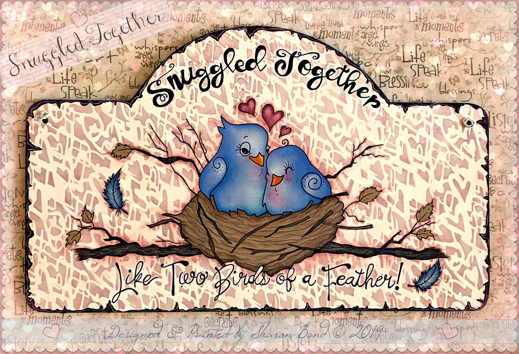 E PATTERN - Snuggled Together! Like Two Birds of a Feather! Sweet ...