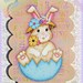 E - PATTERN - Bunny Egg! Spring Bunny Sitting in Cracked Shell Egg ...