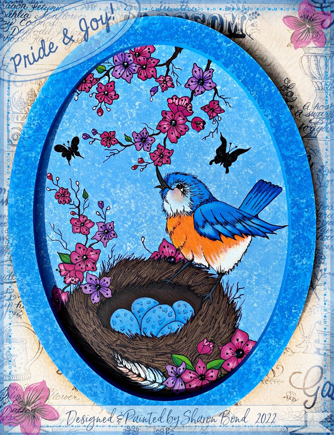 E PATTERN - PRIDE & JOY! Sweet Momma Bird With Her Nest in Spring ...