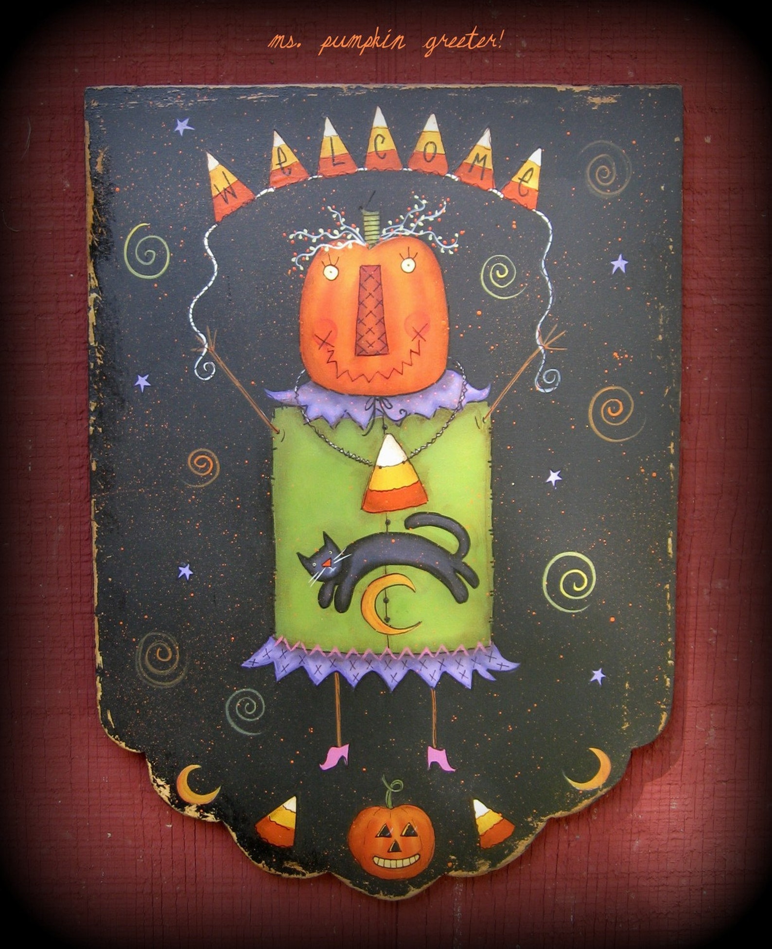 E PATTERN - Ms. Pumpkin Greeter - Fun & Funky for Halloween - Terrye ...