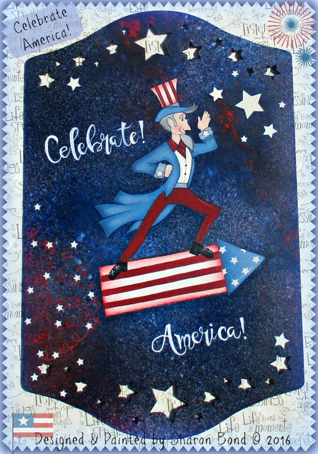 E PATTERN - Celebrate America! Fun and Patriotic! Designed & Painted by ...
