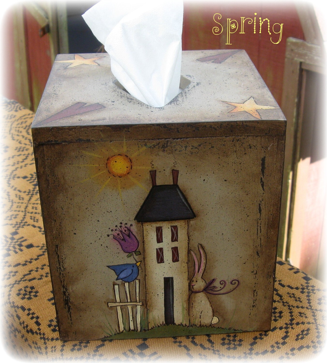 E PATTERN - 4 Seasons Tissue Box Cover - Design by Terrye French ...