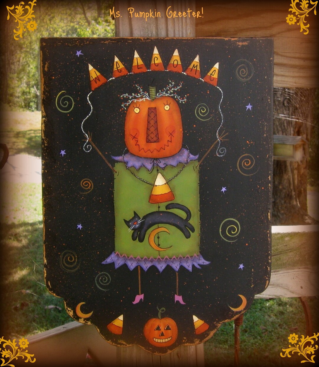 E PATTERN - Ms. Pumpkin Greeter - Fun & Funky for Halloween - Terrye ...