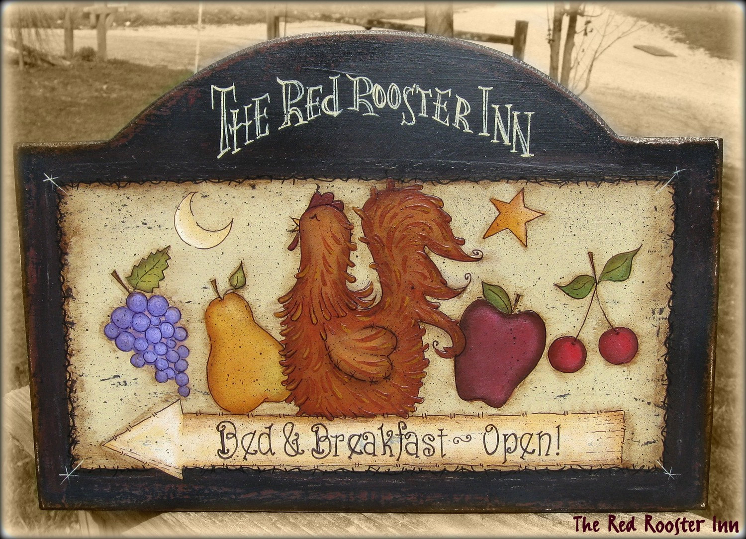 E PATTERN - Red Rooster Inn - Country, Fruit - Design by Terrye French ...