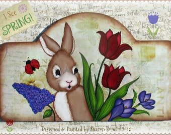 Bunny Party Painted by Sharon Bond, Painting With Friends E Pattern - Etsy