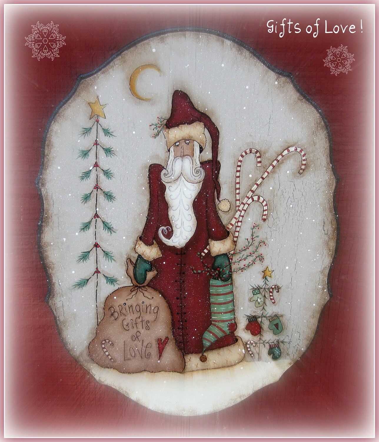 E PATTERN - Gifts of Love - Prim Santa - Designed by Terrye French ...