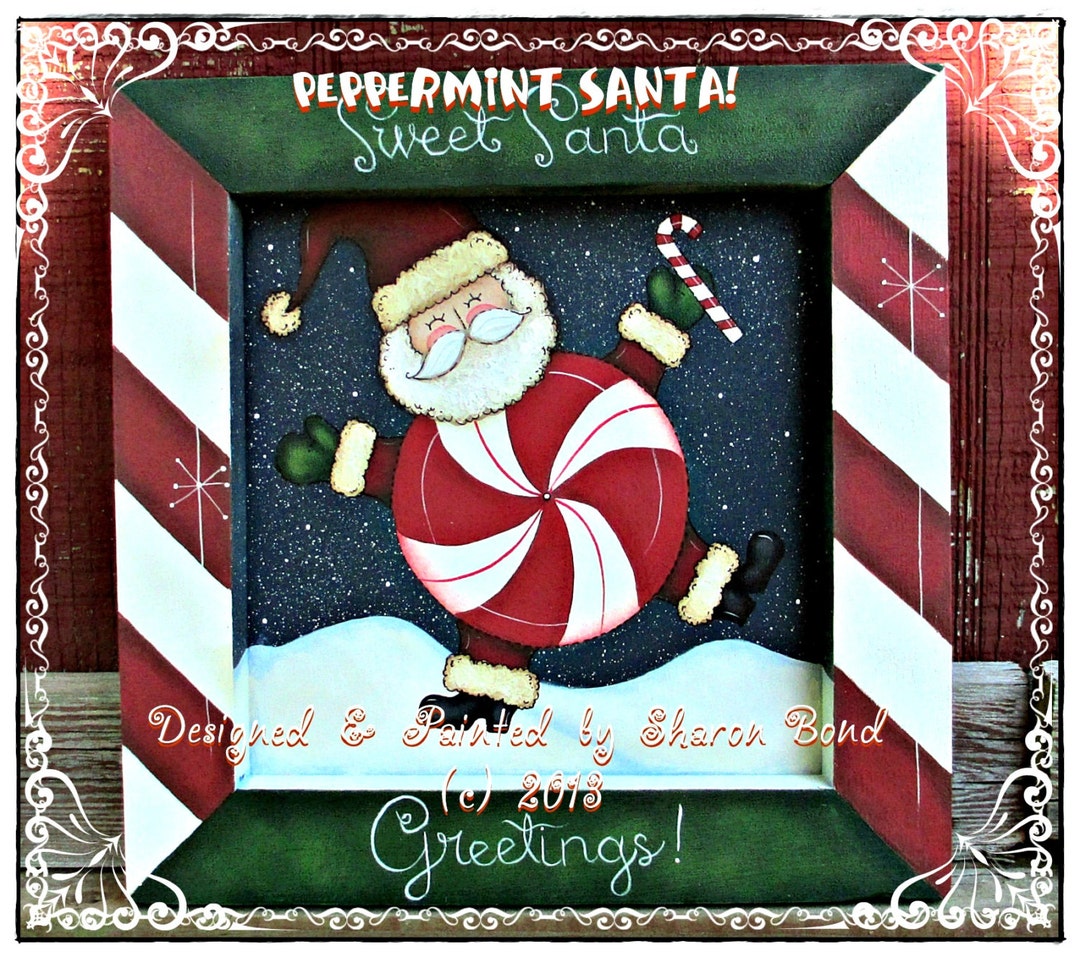 E PATTERN - Peppermint Santa! - Fun Christmasy Design - Designed ...