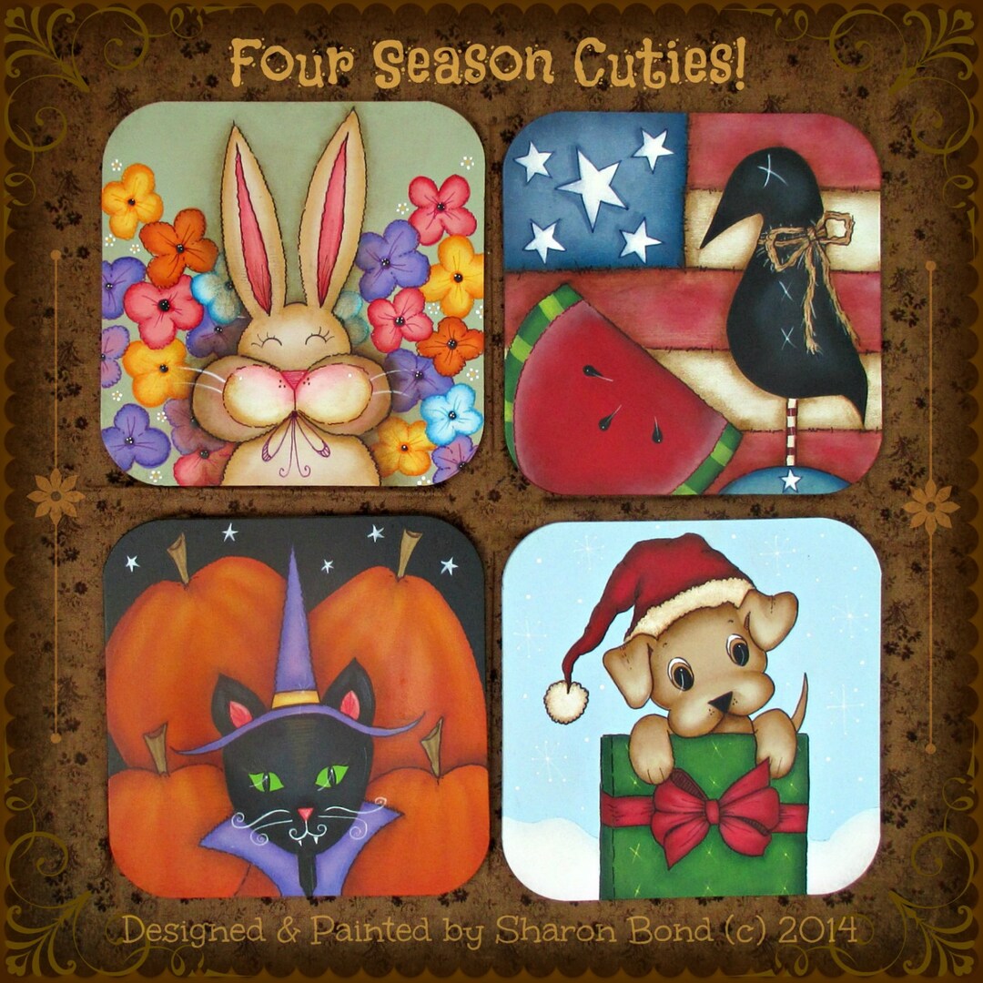 E PATTERN - Four Season Cuties - ALL 4 Designs Included! Seasonal Fun ...