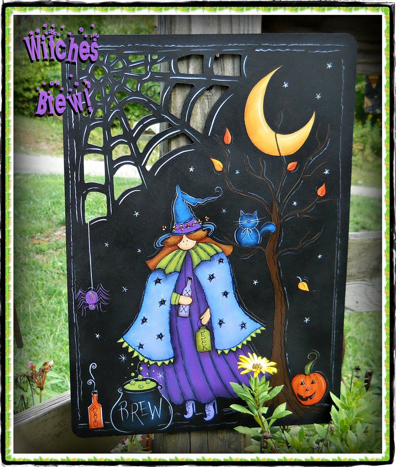 E PATTERN - Witches Brew - Pretty Little Witch Getting Ready for ...
