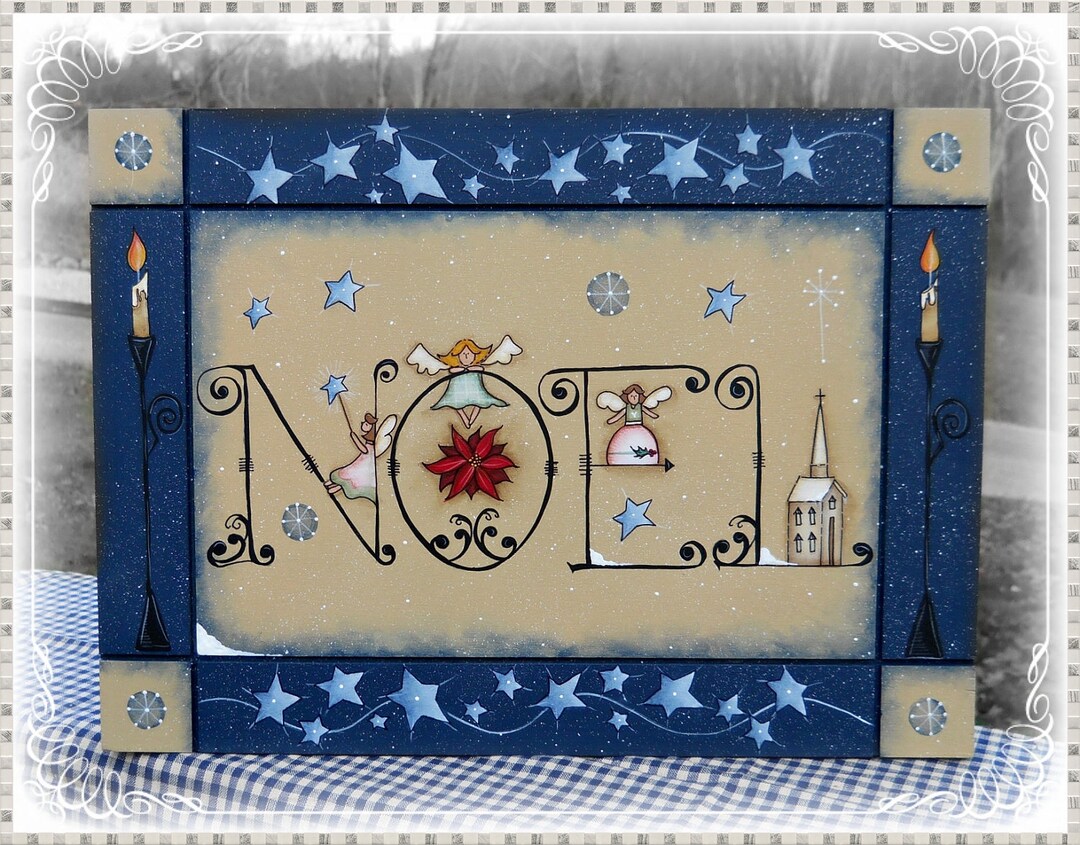E PATTERN - NOEL - Brand New - Angels, Stars, Candles - Wonderful for ...