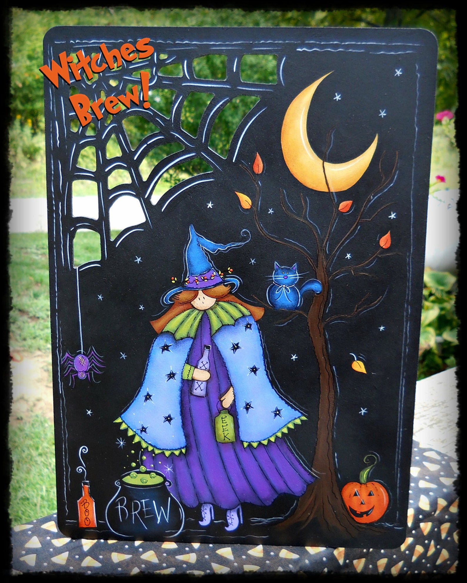 E PATTERN - Witches Brew - Pretty Little Witch Getting Ready for ...
