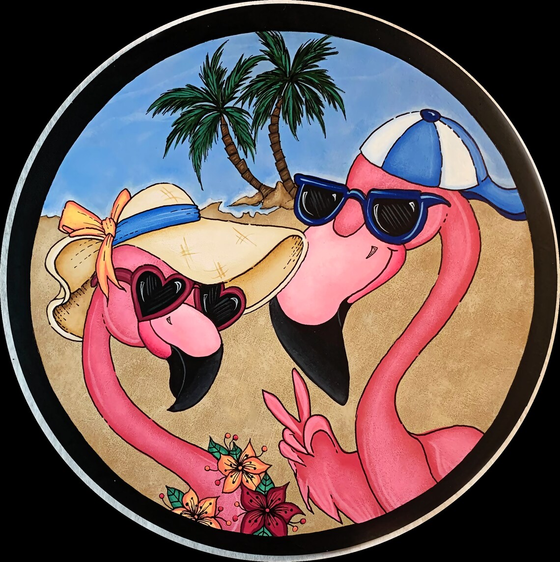 E PATTERN - Beach Time! What Fun With These Hip Flamingos on Vacation ...