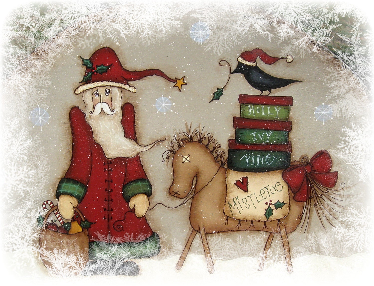 E PATTERN Holly Ivy and Pine Santa and Friends Designed - Etsy