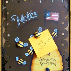 E PATTERN - Bee Notes - Bees & Hive With a Touch of Americana ...