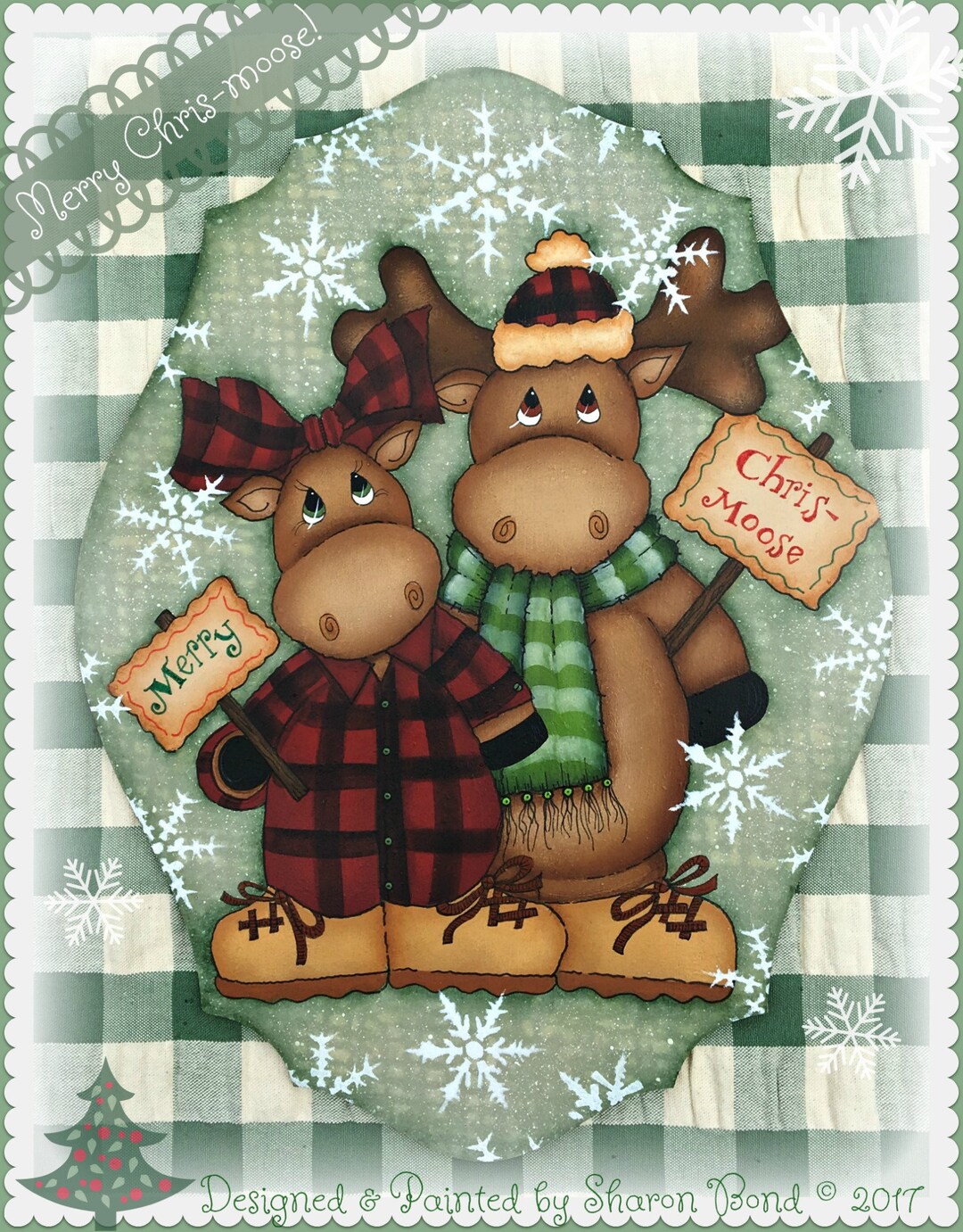 E PATTERN - Sweet Moose Couple - Merry Chrismoose! Designed and Painted ...