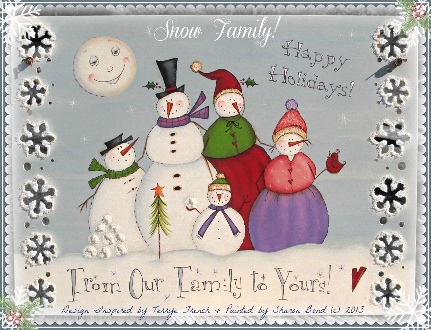 E PATTERN Snow Family Winter Wishes From Them to You New - Etsy