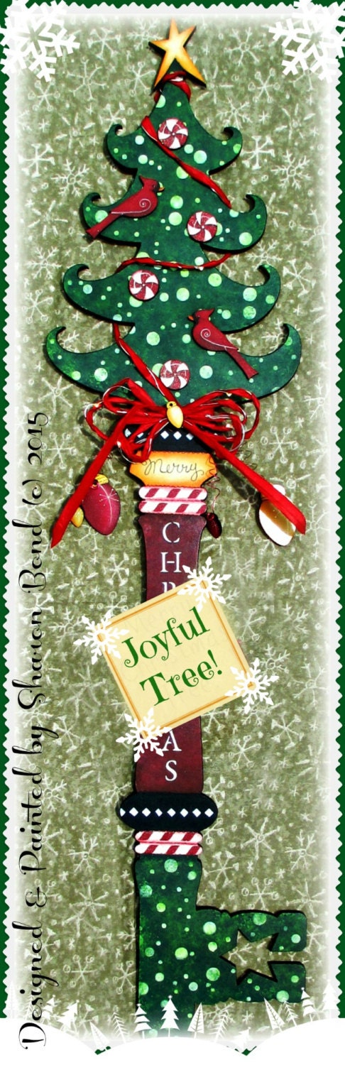 E PATTERN Joyful Tree Large Christmas Tree Key With - Etsy