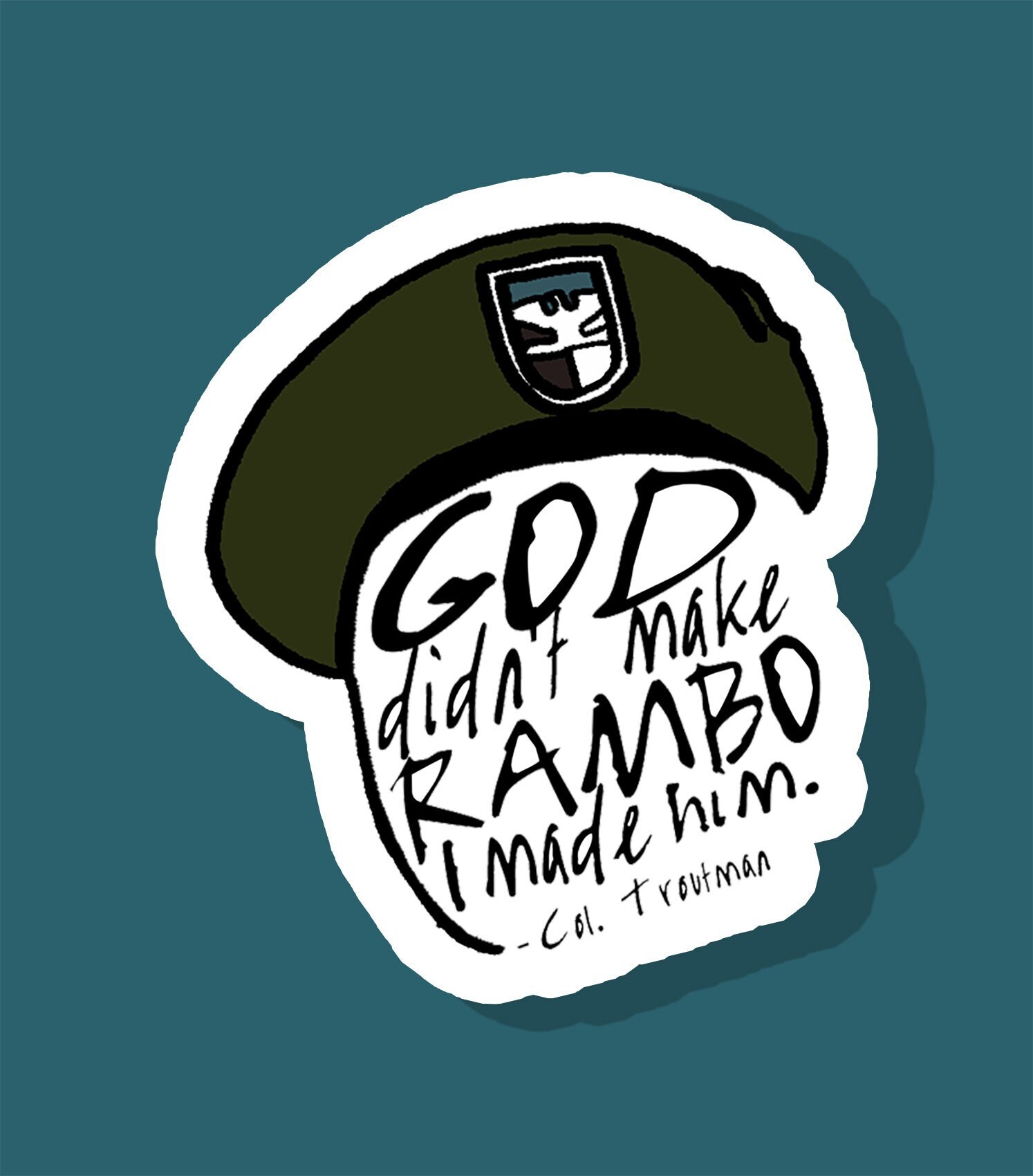 RAMBO Sticker - Etsy