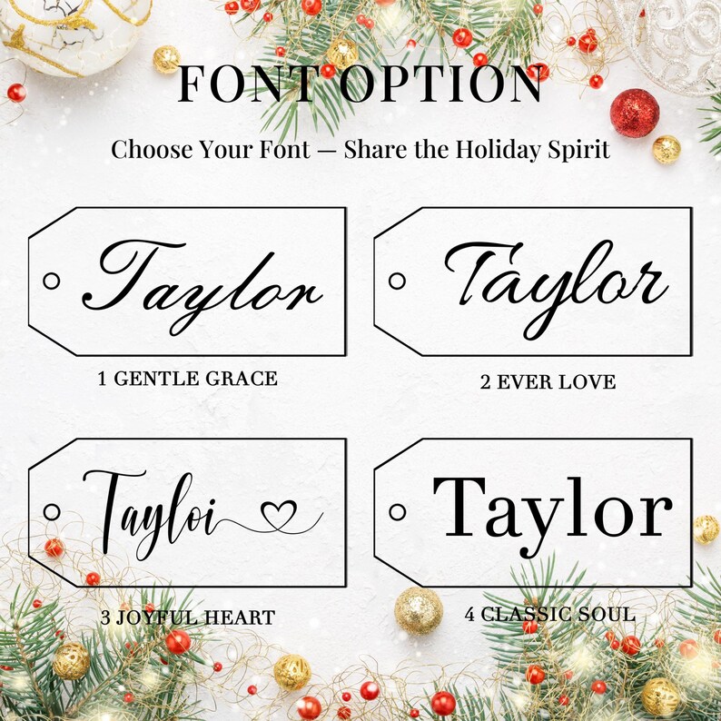 Stocking Name Tags, Personalized Stocking Tags, Personalized Gift Tags ...