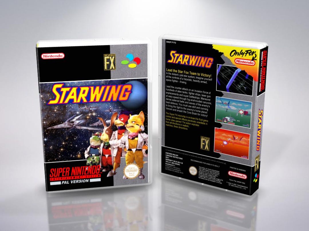 Starwing SNES PAL Reproduction Cover Art - Custom UGC Insert - Etsy