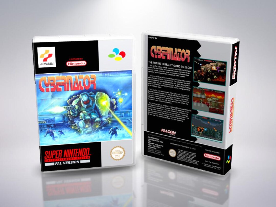 Cybernator SNES PAL Reproduction Cover Art - Custom UGC Insert - Etsy