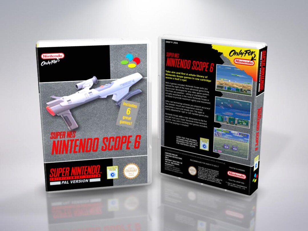 Nintendo Scope 6 SNES PAL Reproduction Cover Art - Custom UGC Insert - Etsy
