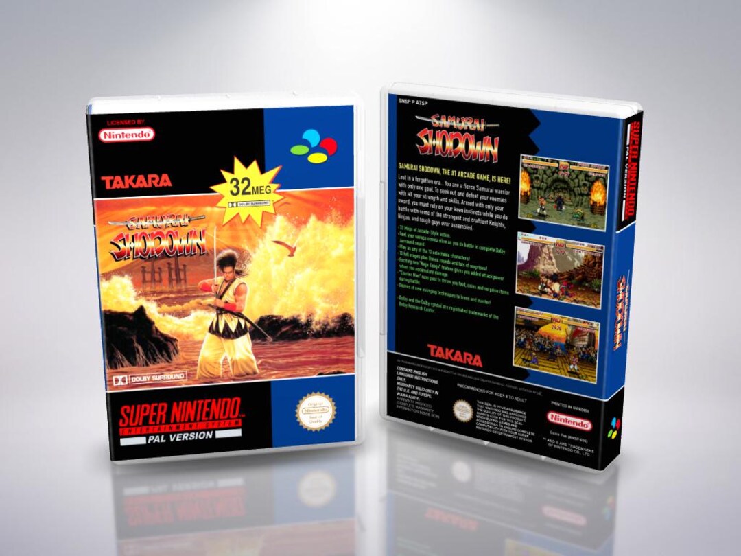 Samurai Shodown SNES PAL Reproduction Cover Art - Custom UGC Insert - Etsy