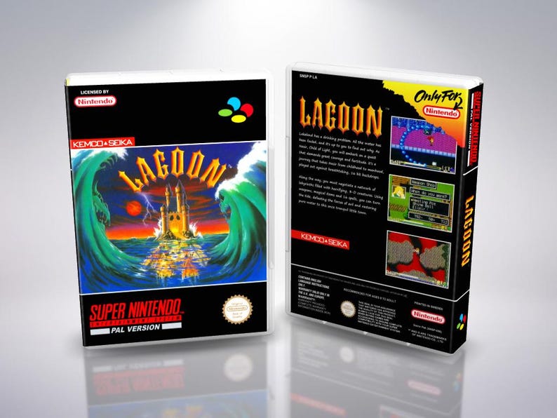 Lagoon SNES PAL Reproduction Cover Art - Custom UGC Insert - Etsy